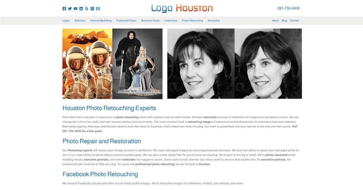 Photo Retouching | Photo Restoration | Logo Houston