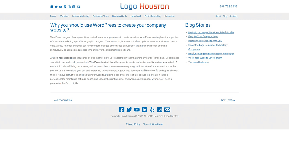 Houston WordPress Design Professionals - Logo Houston